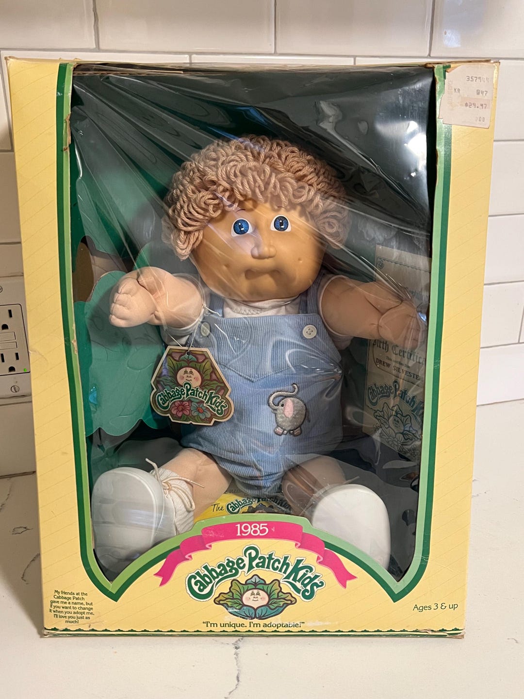 Vintage 1985-cabbage Patch Kids Doll Coleco Boy Original Outfit Blue Eyes - Etsy