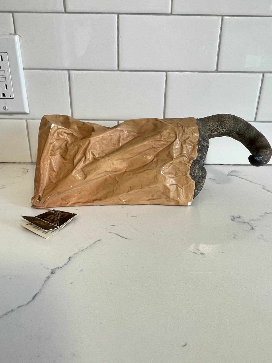 Windstone Editions “paper Tiger” Cat in a Bag Sculpture By: Peña 2000 ...