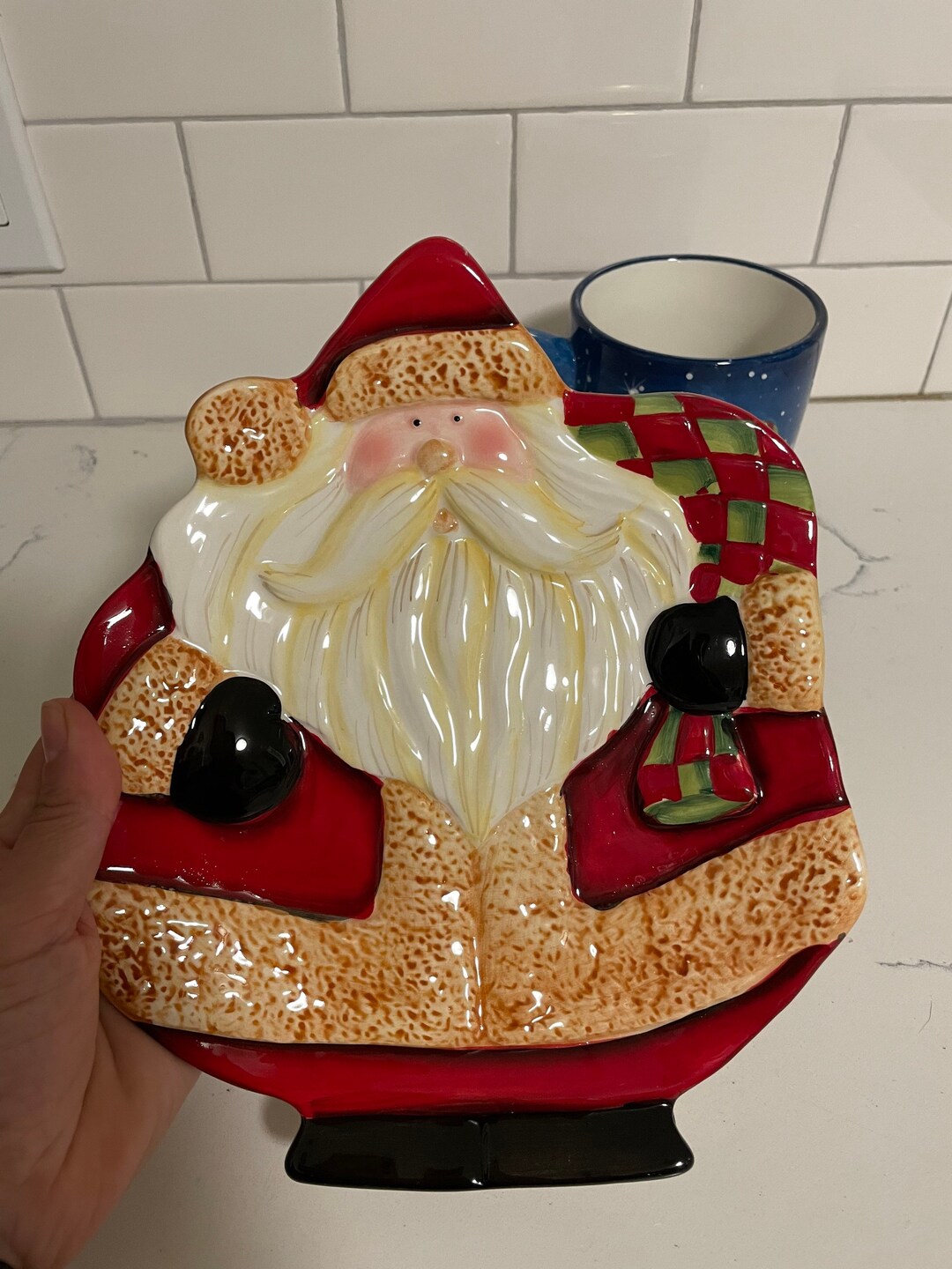 Santa Claus Plate & Mug Set Becca Barton Certfifed Intl Ceramic ...