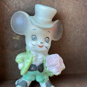Vintage Mouse Figurine 3" MICE Matte Finish Miniature Anthropomorphic ...
