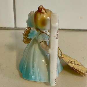 Vtg-josef Originals Age 1 Birthday Girl Angel Figurine 3.5 " Blue Dress ...