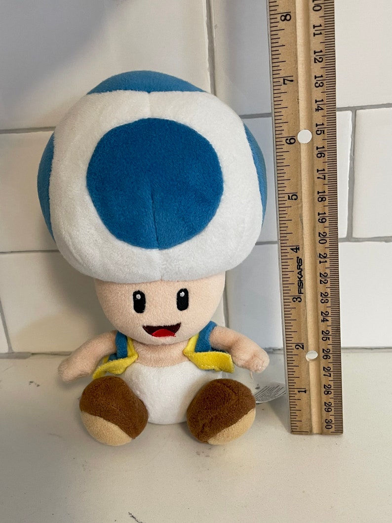 Nintendo Super Mario Blue Toad Small Plush Stuffed Animal Toy | Etsy