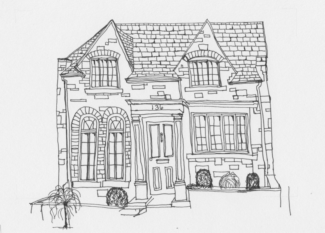 Custom Hand Drawn House Illustration - Etsy