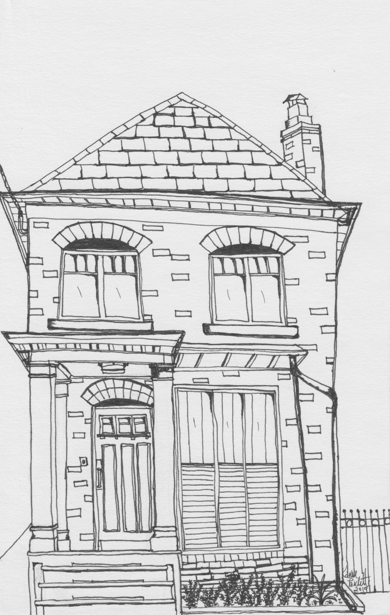 Custom Hand Drawn House Illustration - Etsy