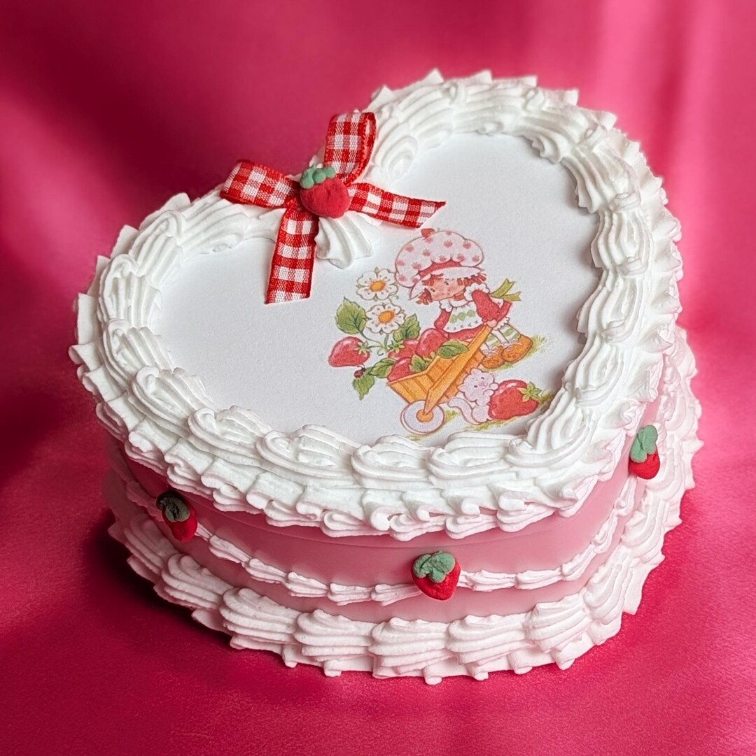 Strawberry Shortcake Fake Cake Jewelry Box - Etsy