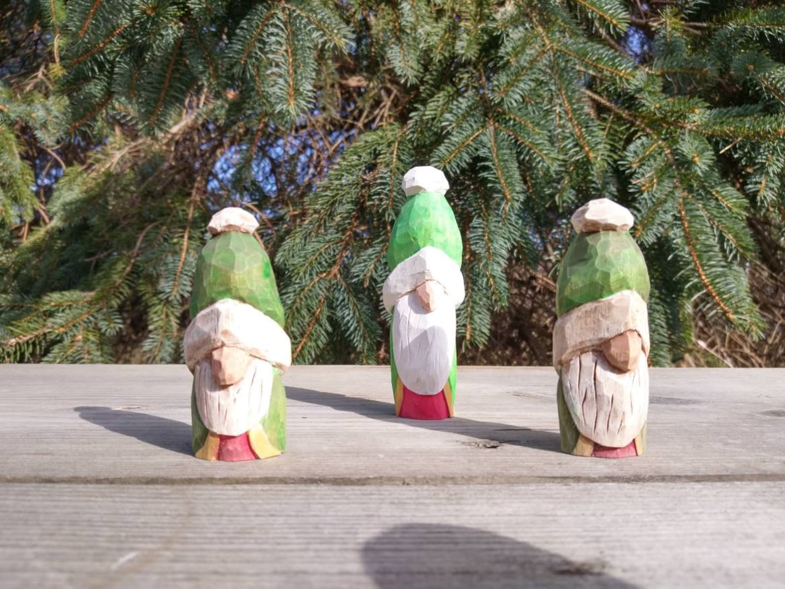 Hand Carved Elves - Etsy