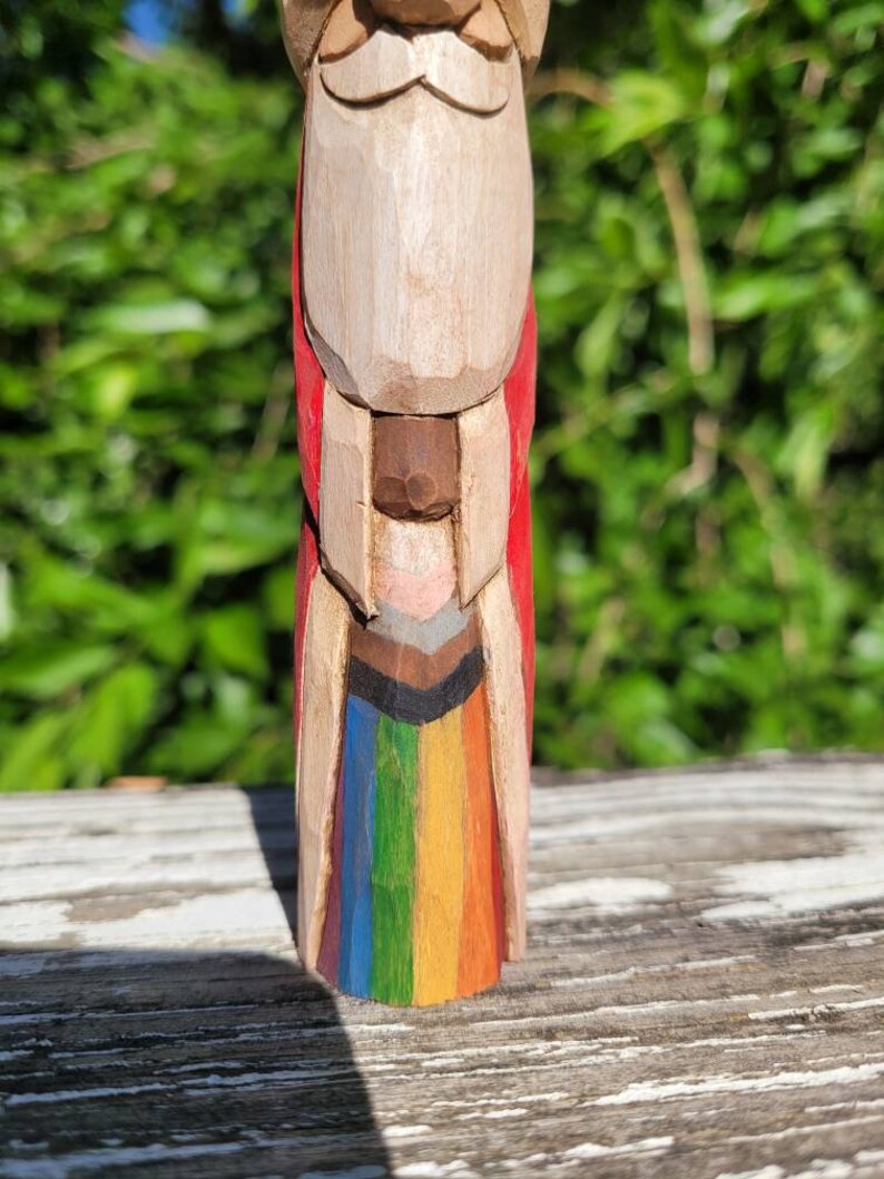 Hand Carved Pride Santa - Etsy