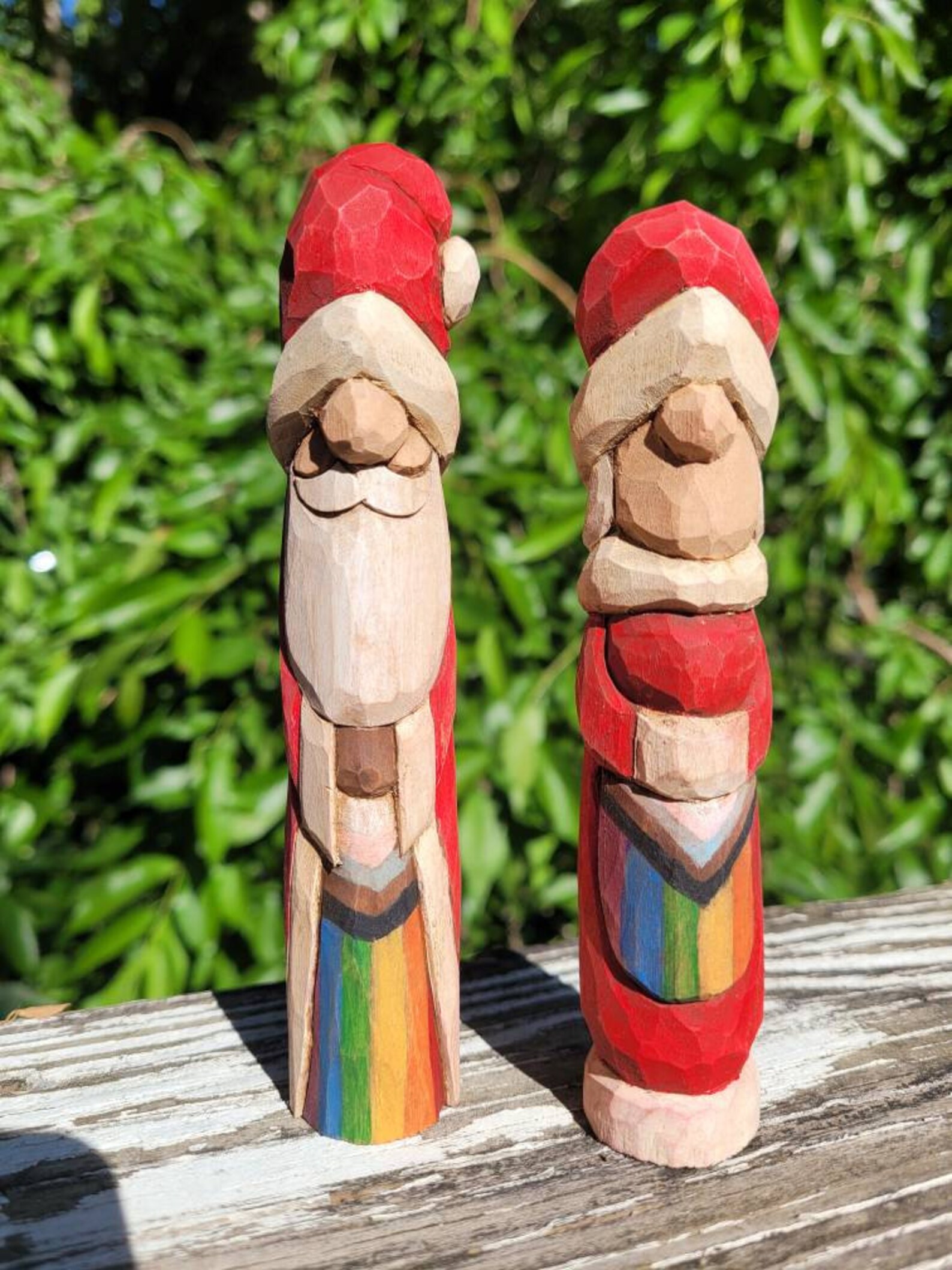 Hand Carved Pride Santa - Etsy
