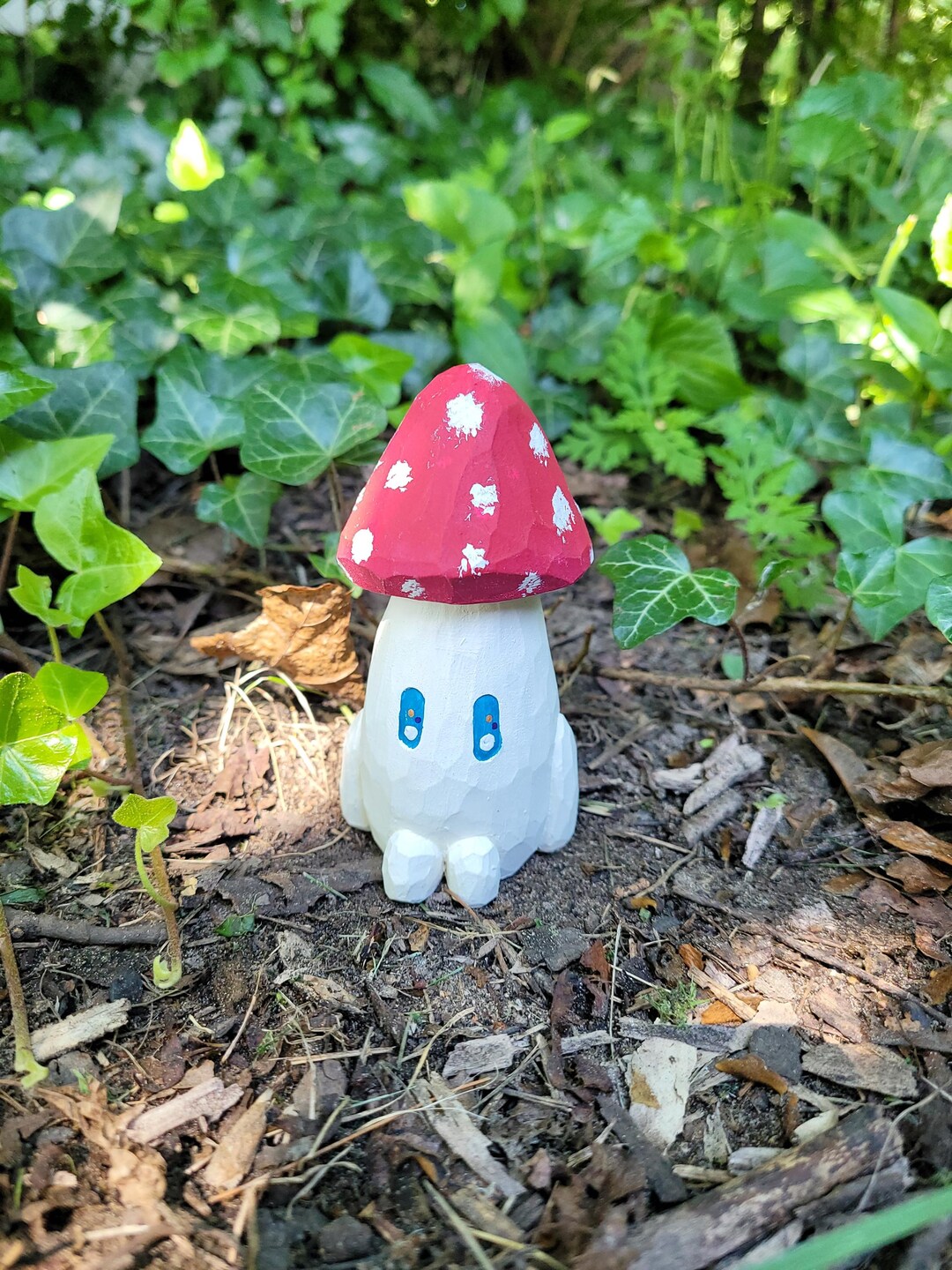 Hand Carved Mushroom Spirit - Etsy