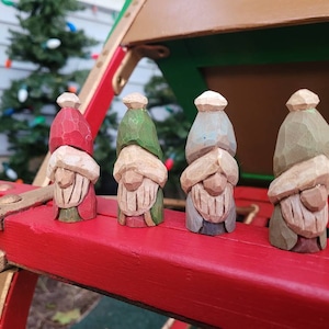 Hand Carved Elves - Etsy