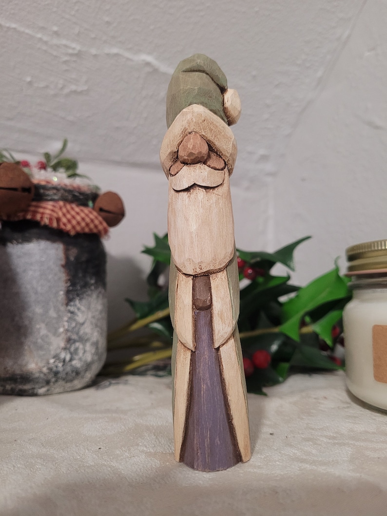 Hand Carved Santa Claus - Etsy