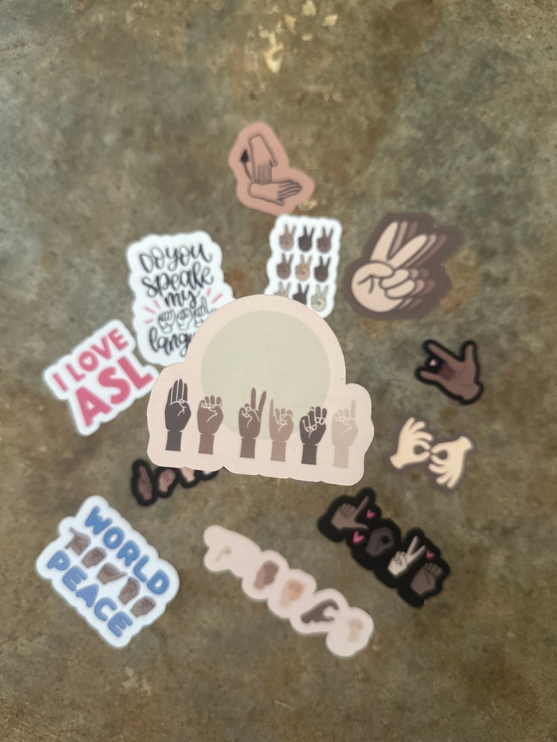 ASL Stickers - Etsy