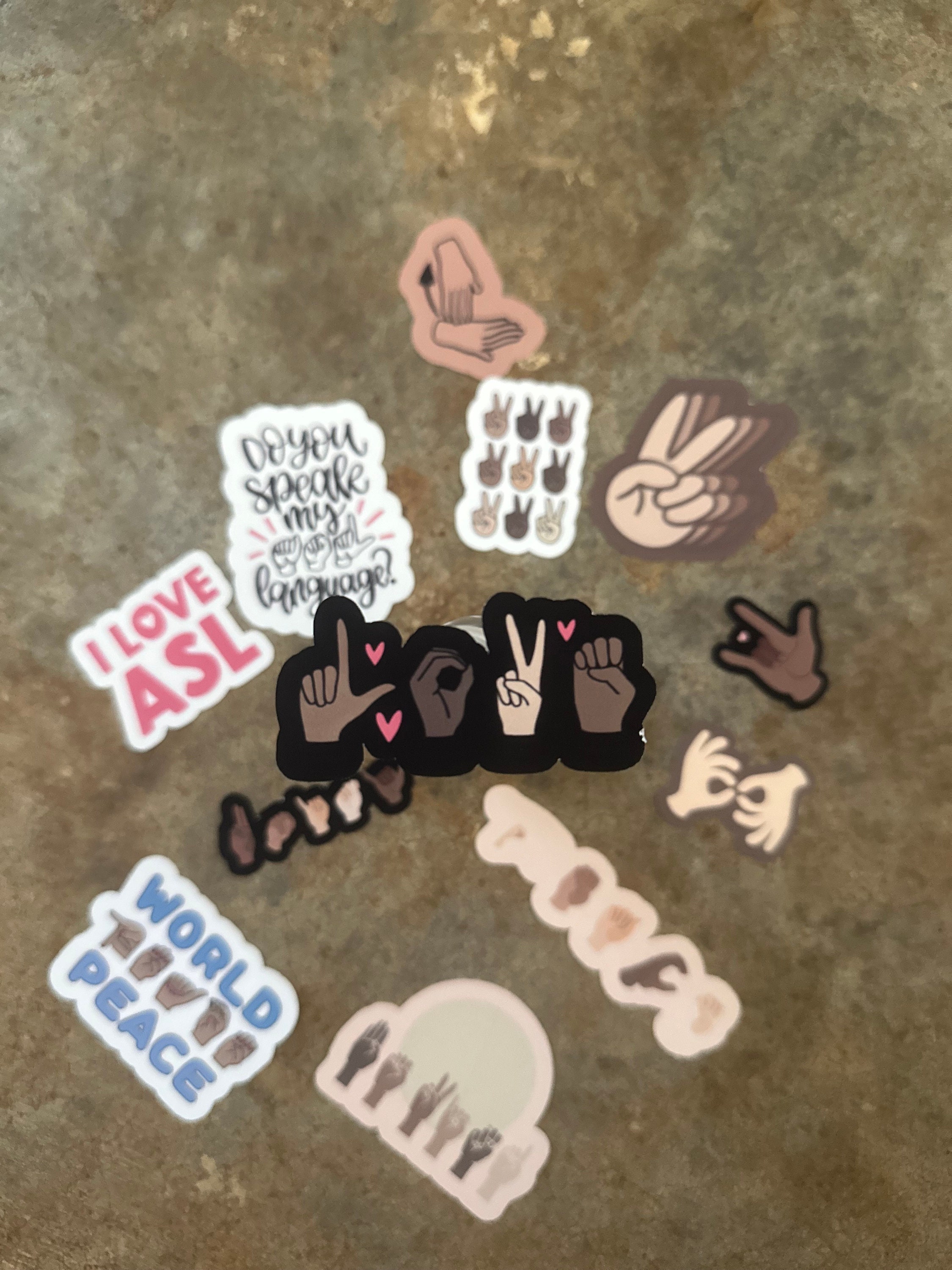 ASL Stickers - Etsy