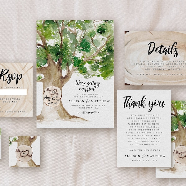 Tree Wedding Invite - Etsy