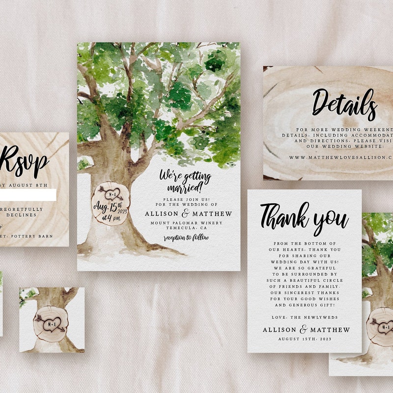 Tree Wedding Invitation - Etsy