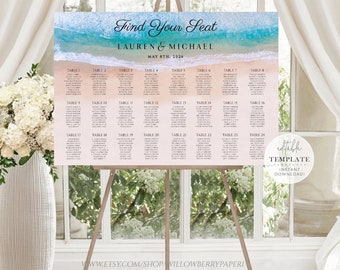Beach Seating Chart - Etsy