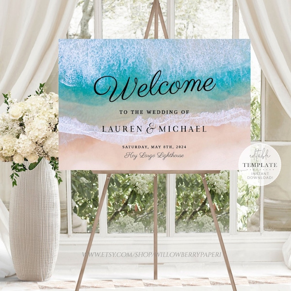 Beachy Welcome Sign - Etsy