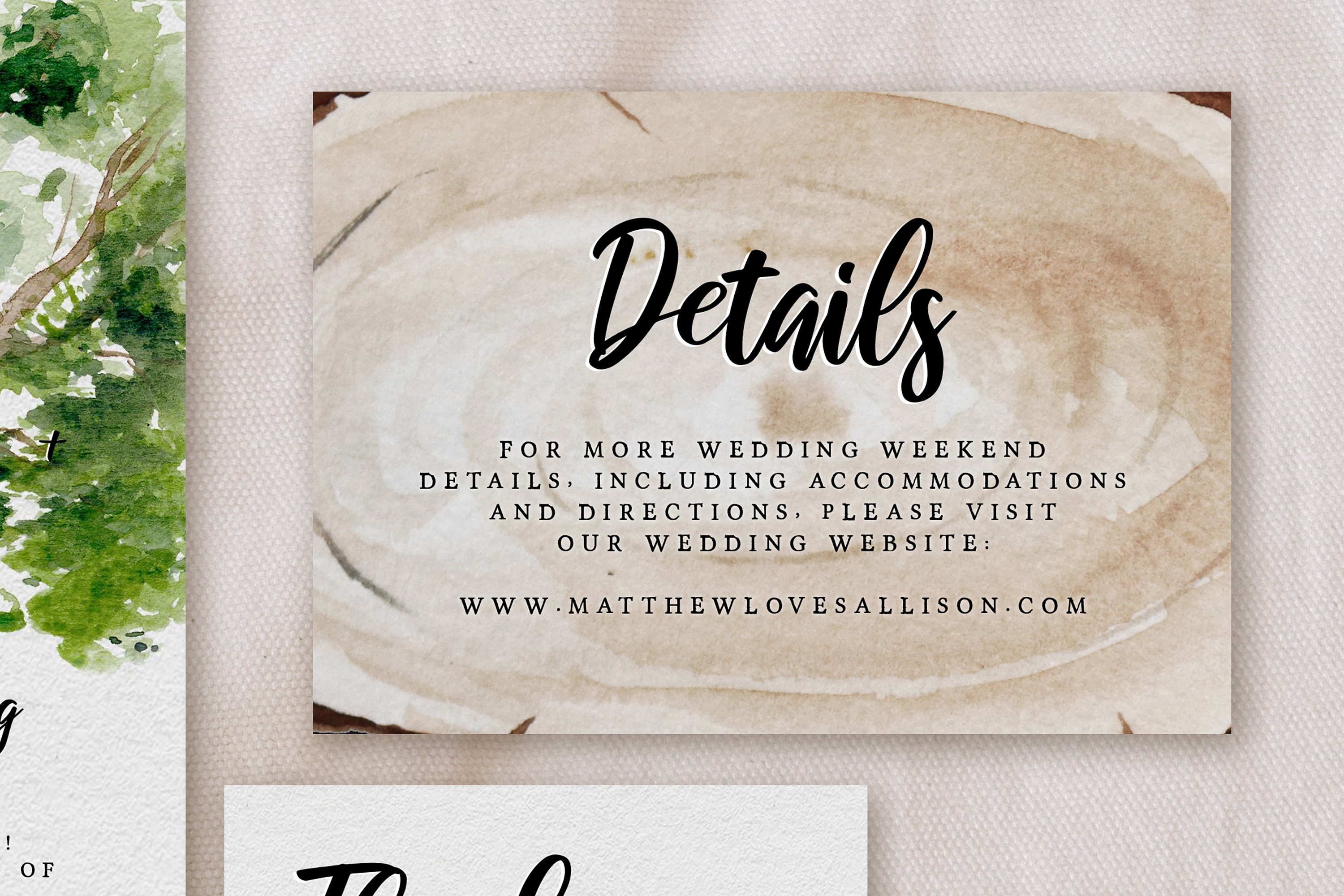 Rustic Oak Tree Wedding Invitation Templates, Trees Wedding Invitation ...