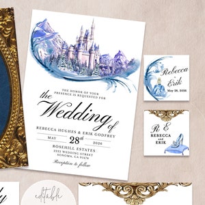 Fairytale Wedding Invitation Suite Princess Wedding - Etsy