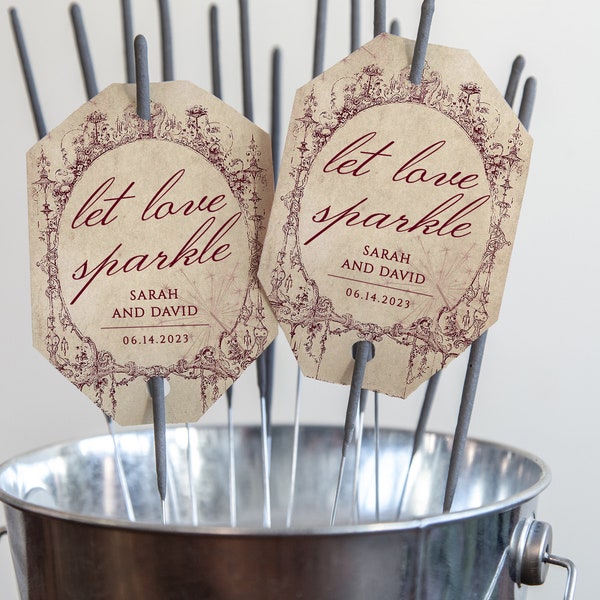 Wedding Sparkler Tag - Etsy