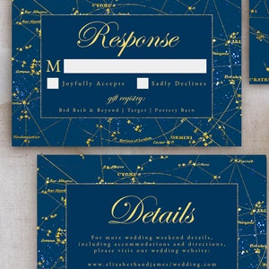 Celestial Wedding Invitation Template, Starry Night Wedding ...