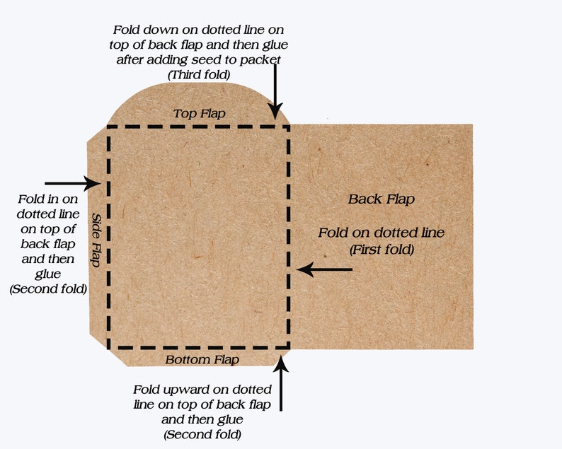 DIY Rustic Kraft OR White Seed Packet Wedding Favor Template ...
