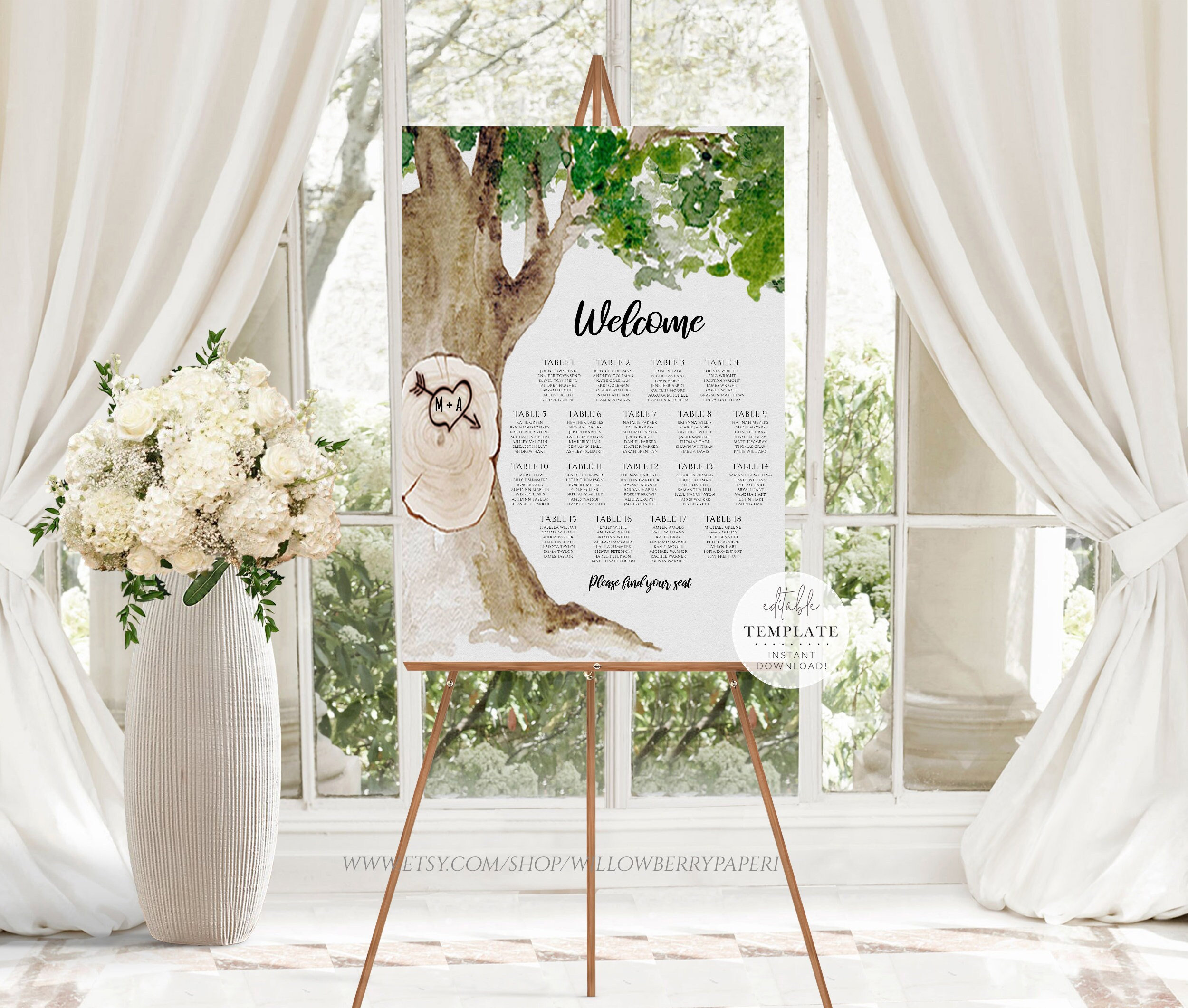 Oak Tree Wedding Decor