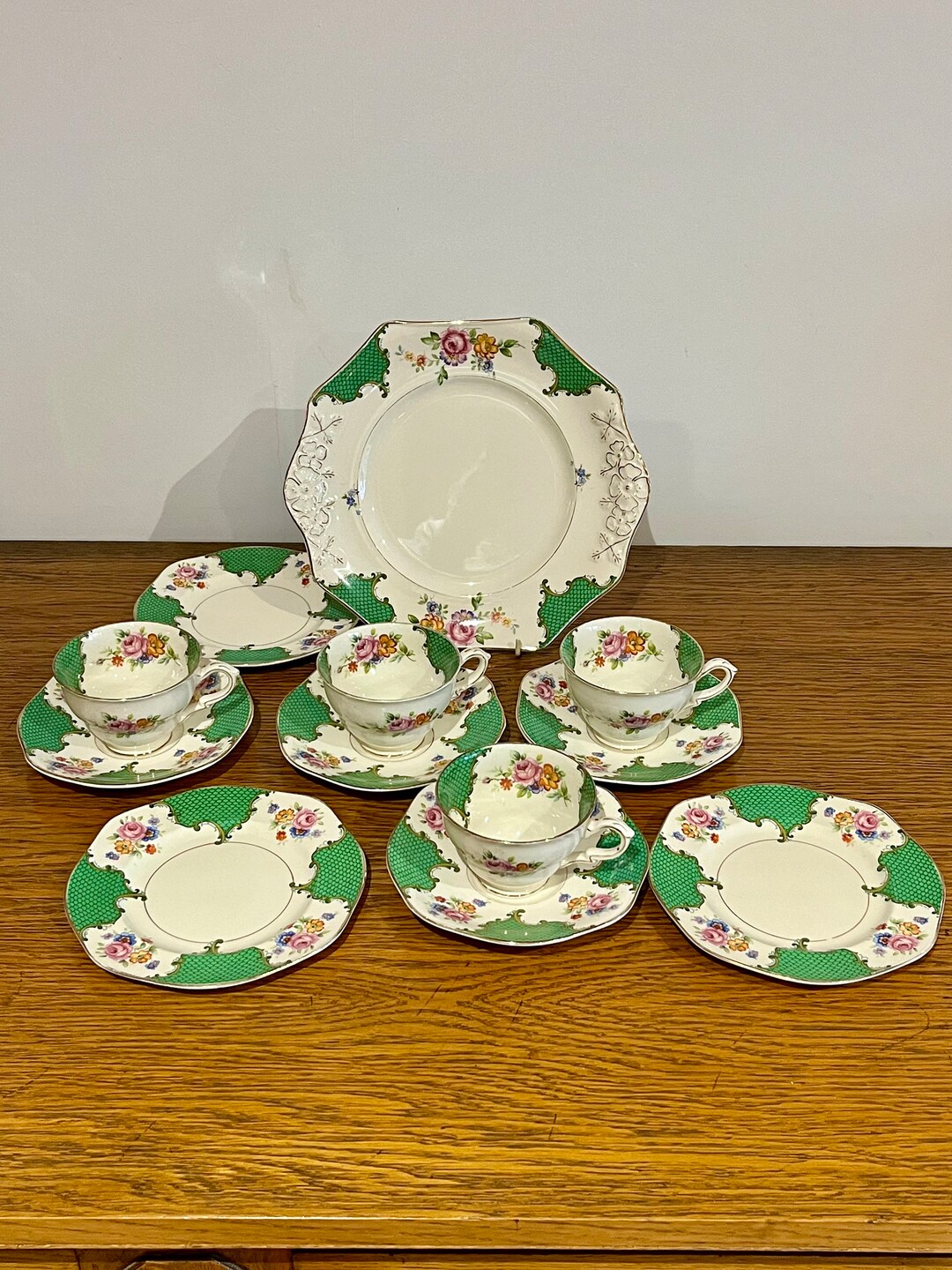 Sandringham Tea Plates, Cups and Saucers and Cake Plate Individual ...