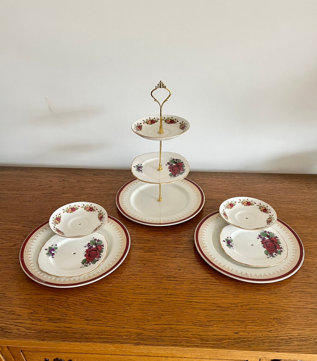Stunning 3 Tier Cake Stand for Afternoon Tea, Cream Teas or Gift - Etsy