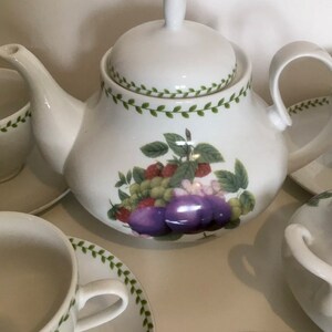 Portmeirion Style-waterside Teapot Cups and Saucers Etc Individual ...
