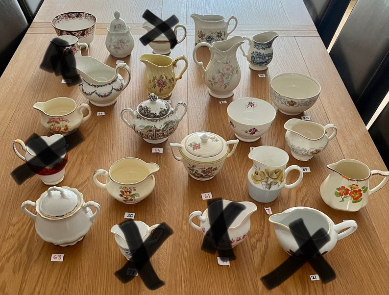 Large Collection of Vintage Milk Jugs and Sugar Bowls - Etsy