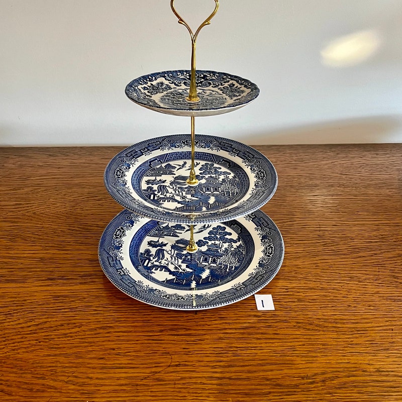 Blue Cake Stand - Etsy