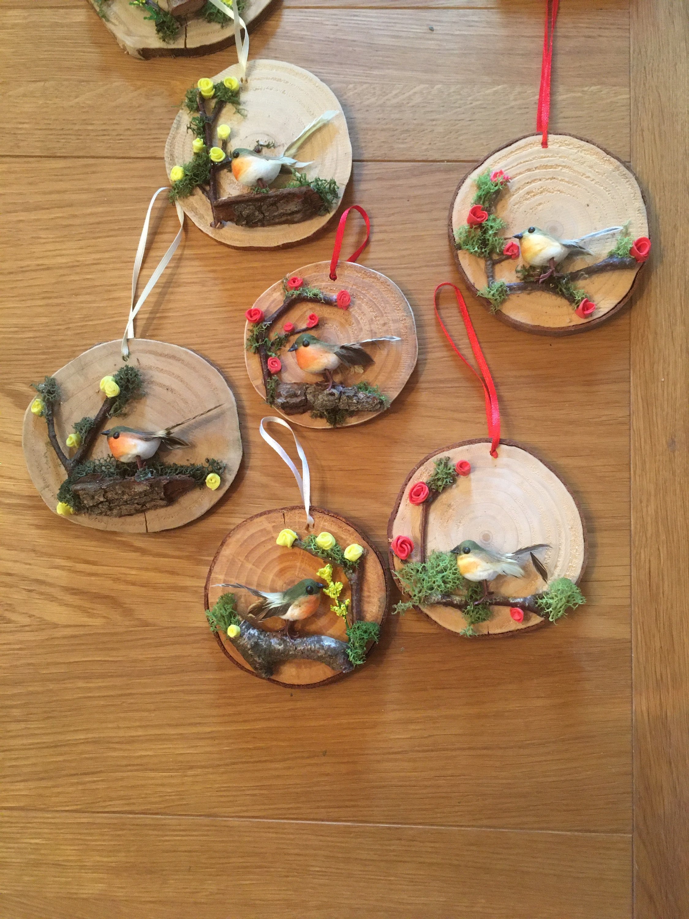 A Hanging Decoration With a Robin On With Fake Spring Flowers - Etsy UK