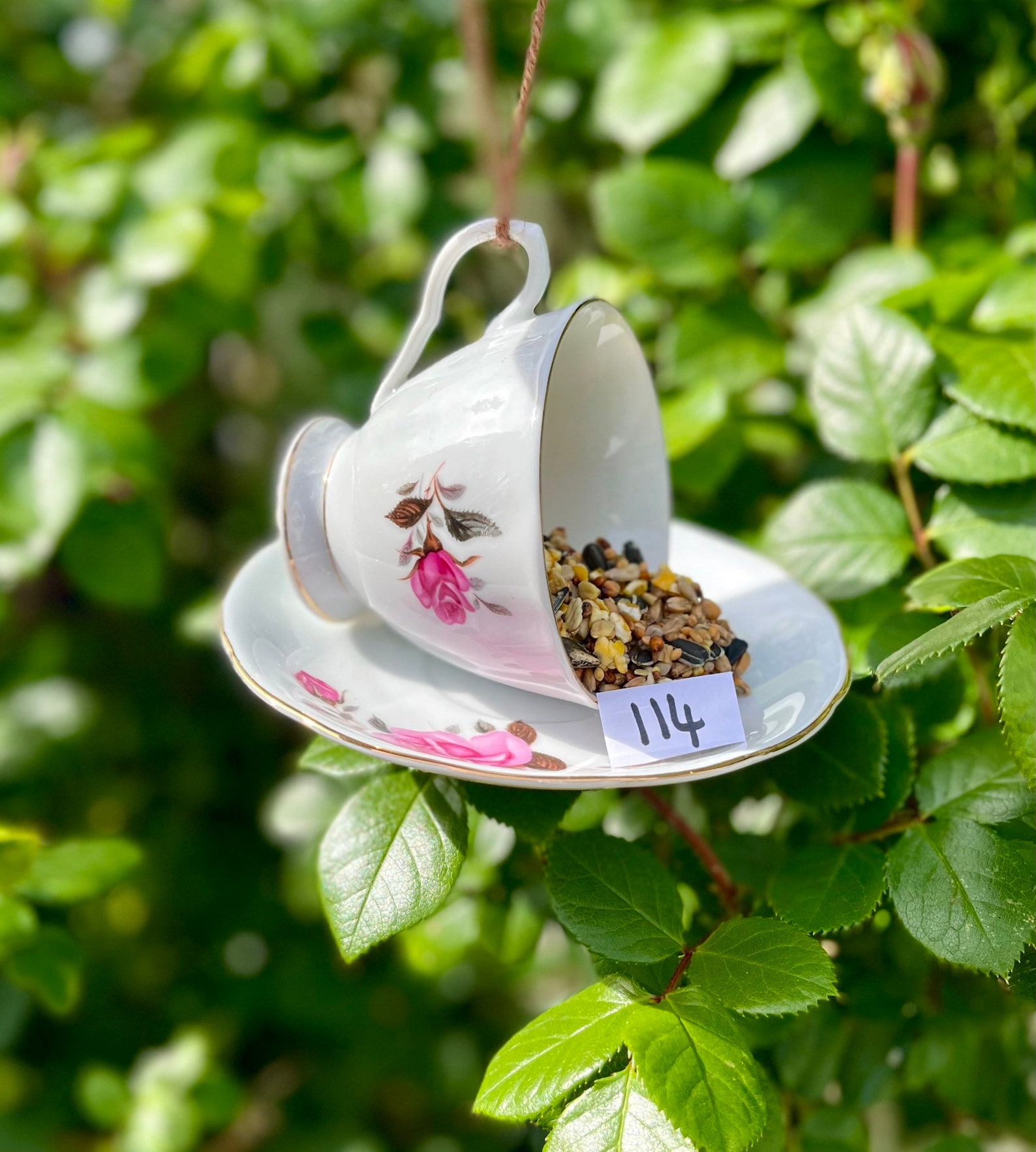 Tea Cup Bird Feeder Drilled & Bolted Ideal for Gifts NEW - Etsy