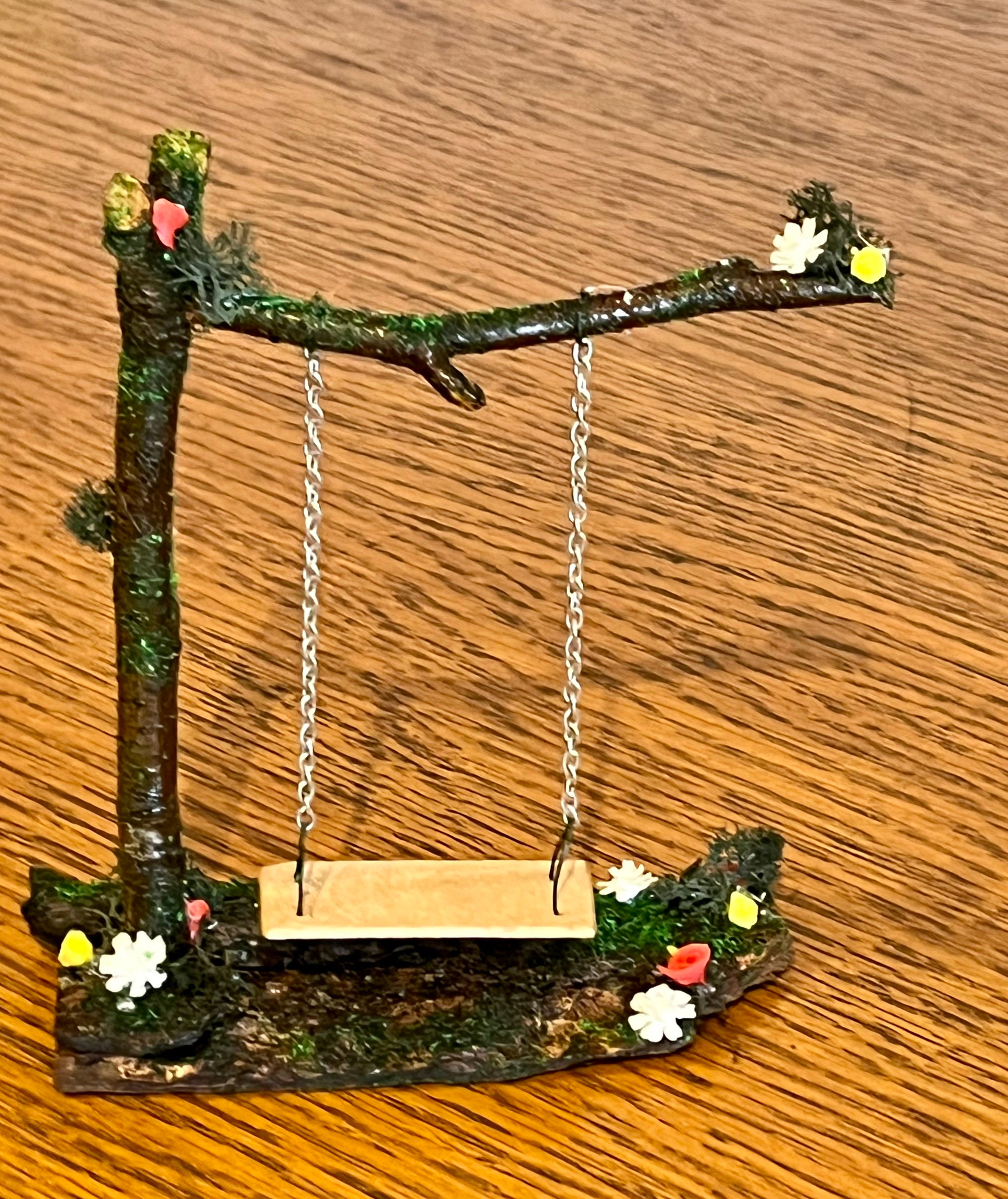 Handmade Fairy Swing for Your Fairy Garden | Etsy UK