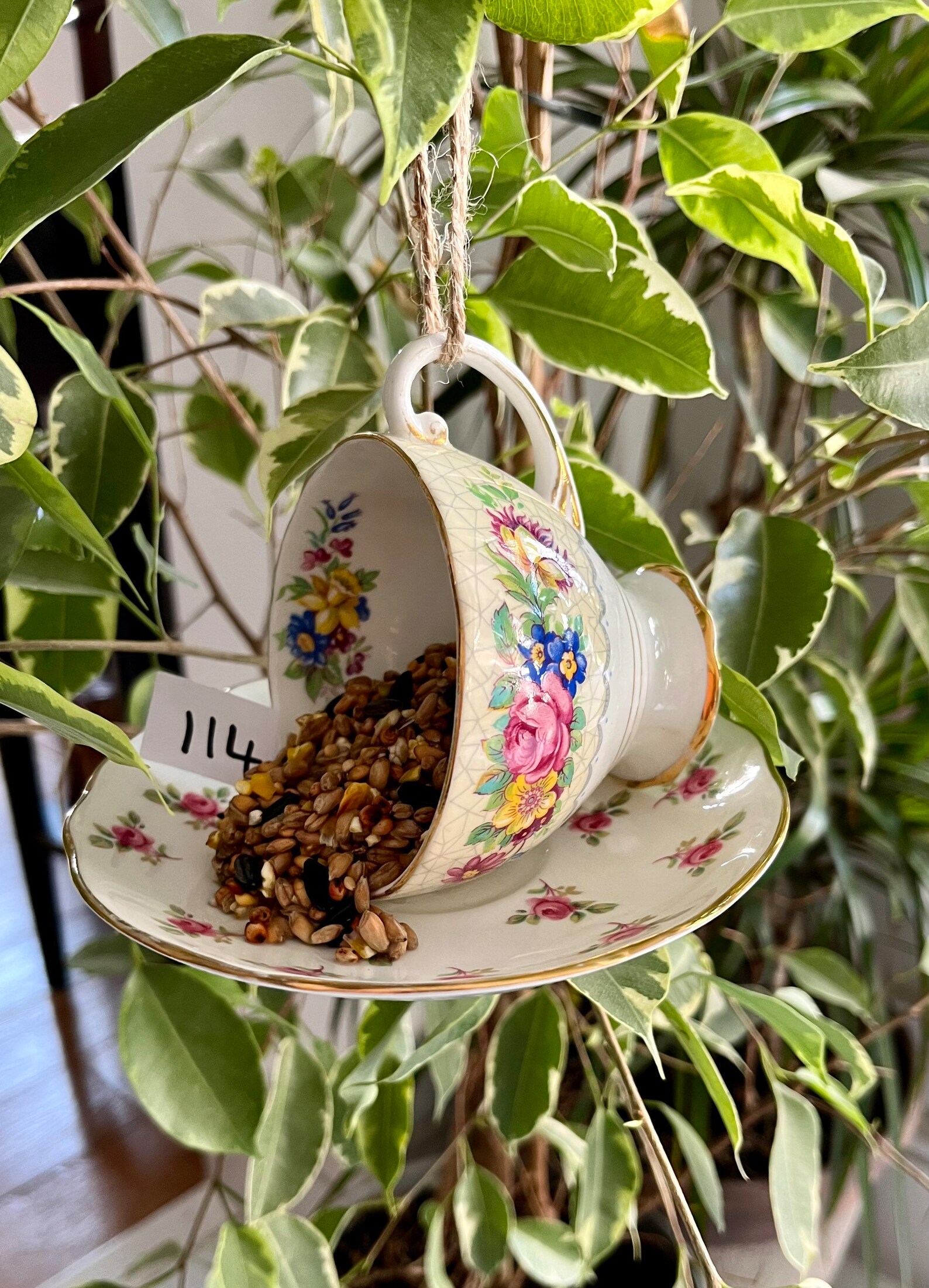 Tea Cup Bird Feeder Drilled & Bolted Ideal for Gifts NEW - Etsy