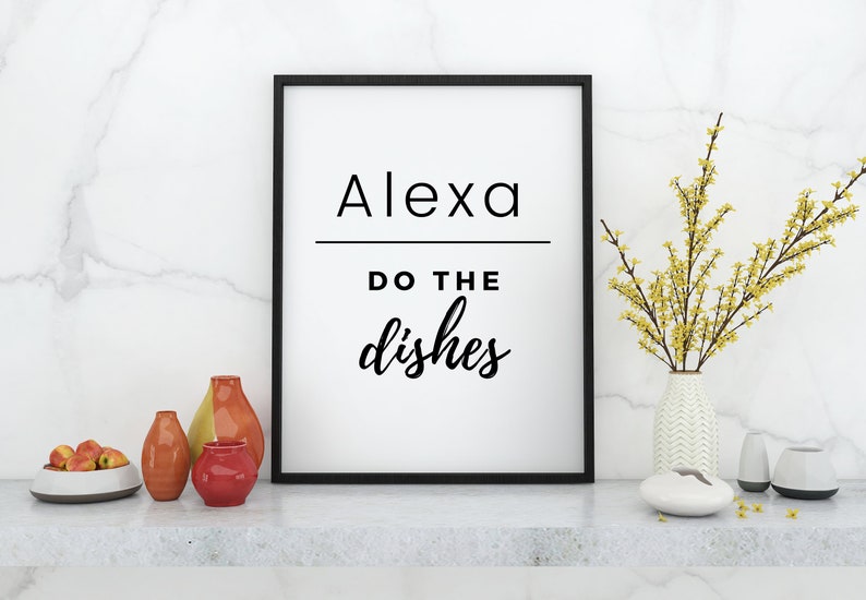 Wall Printable Kitchen Printable Alexa Do the Dishes - Etsy