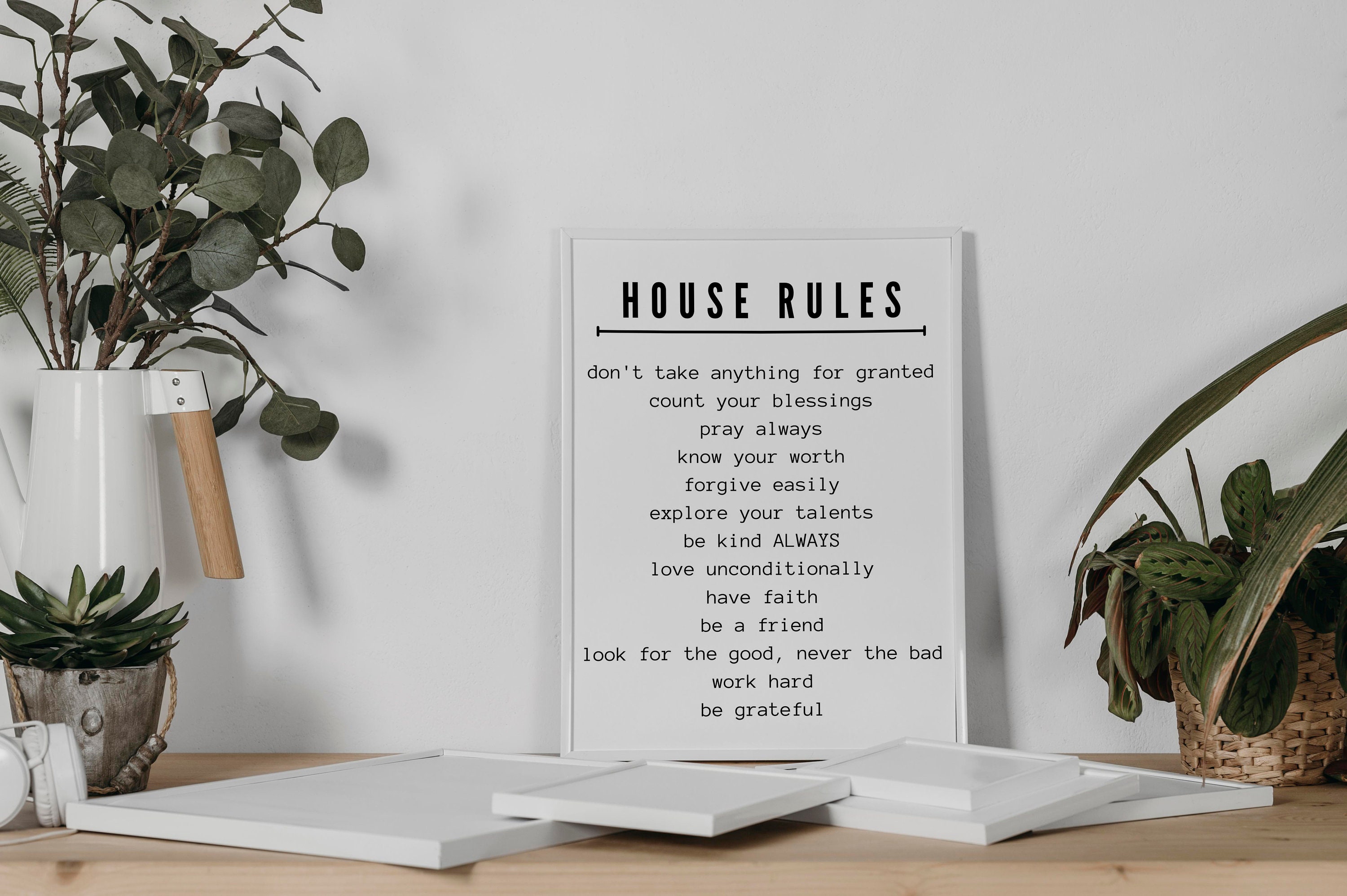 Wall Printable - House Rules - Etsy
