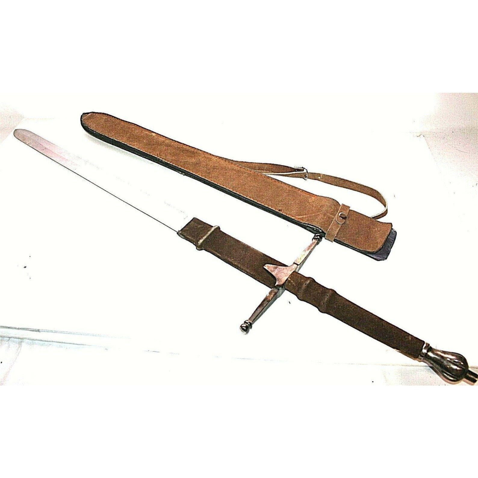 Full Size Sharp Leather Handle Broad Sword Made in Pakistan - Etsy