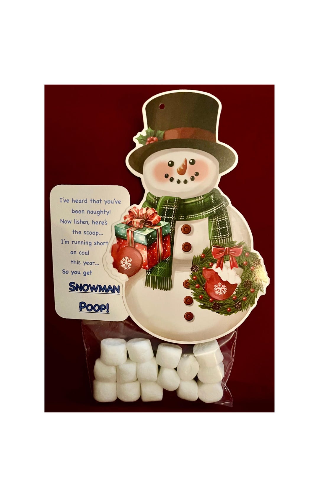 Snowman Poop Naughty Coal Replacement Stocking Stuffer Gift - Etsy