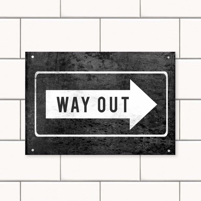 Exit Sign - Etsy UK