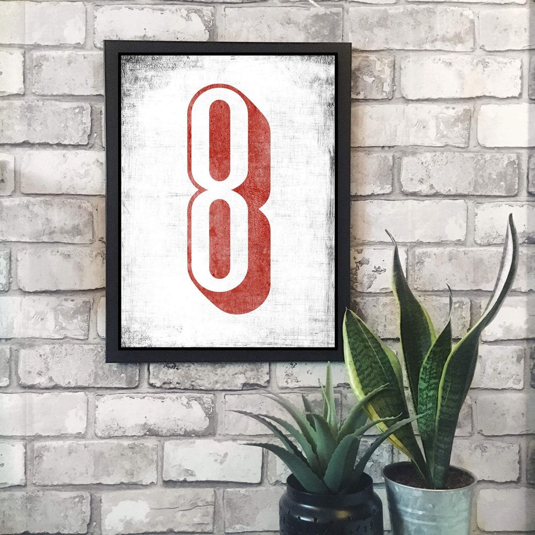 Distressed Number Print // Wall Art // Home Decor// Vintage - Etsy