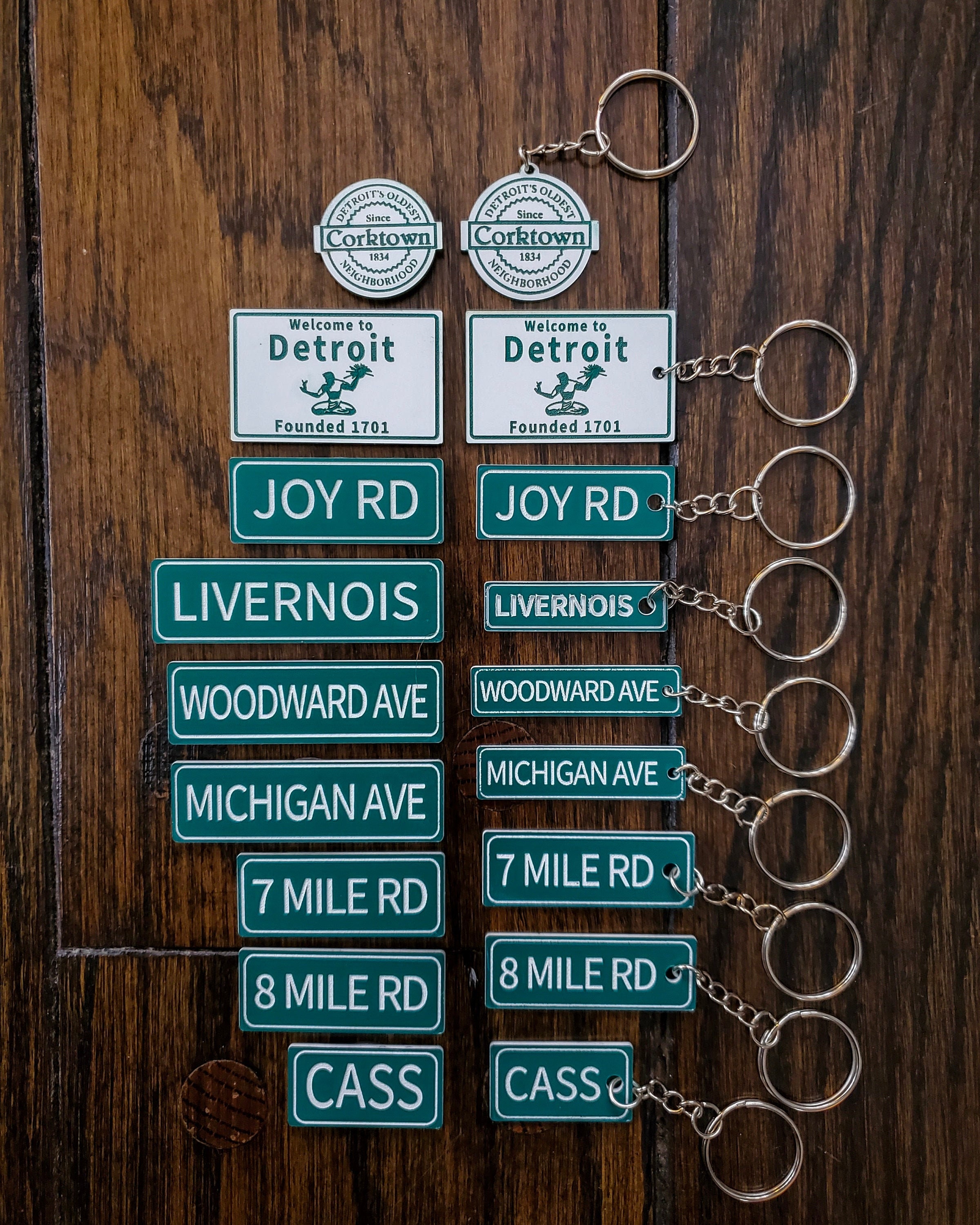 Detroit Street Sign Magnets and Keychains. Made in and Ships - Etsy