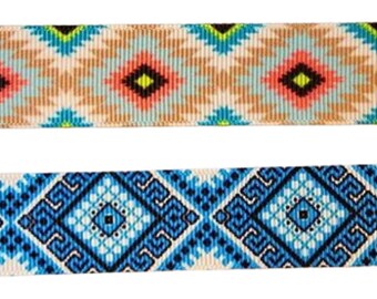 Southwest Aztec Tribal Stripes Printed Grosgrain Ribbon 3/8 5/8 7/8 1 1 ...