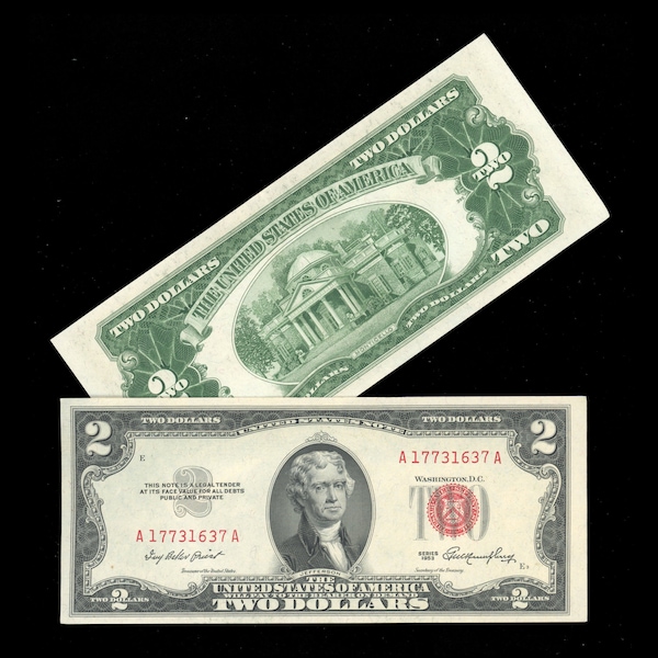 Red Seal Dollar Bill - Etsy