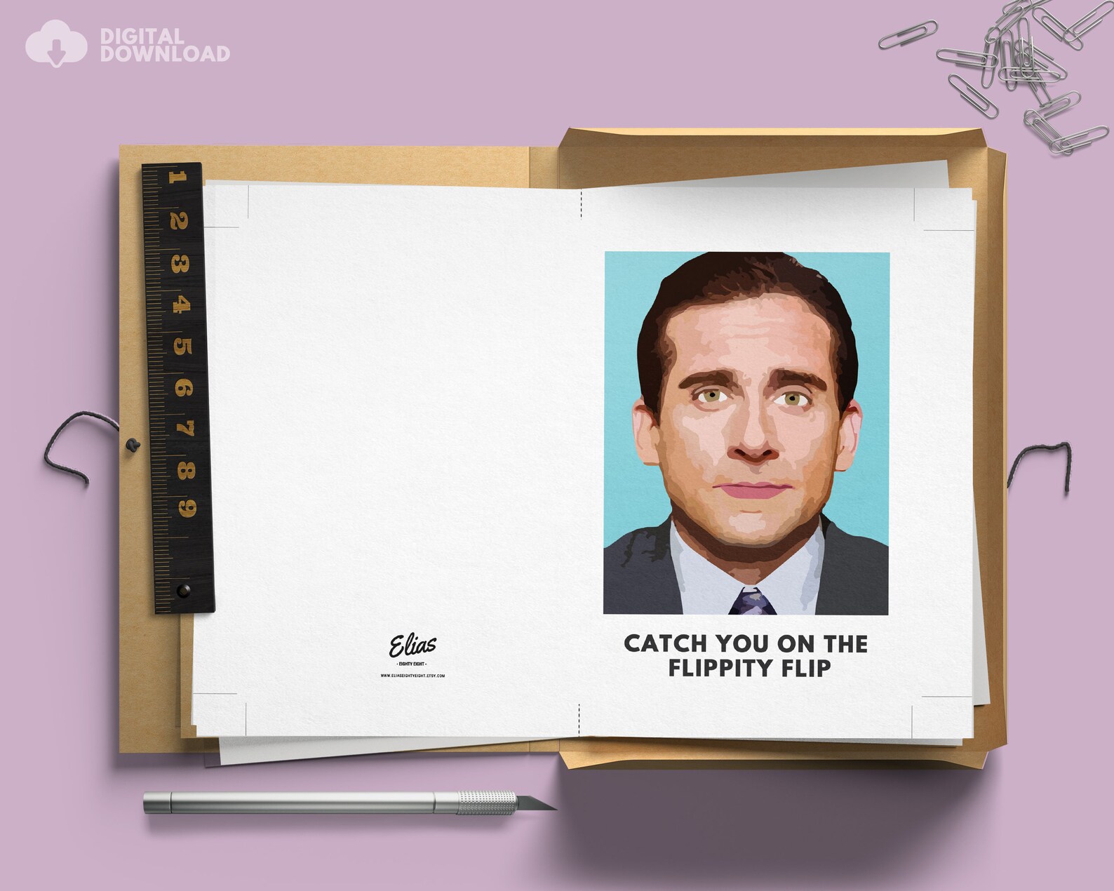 The Office Michael Scott Card / "catch You on the Flippity Flip ...