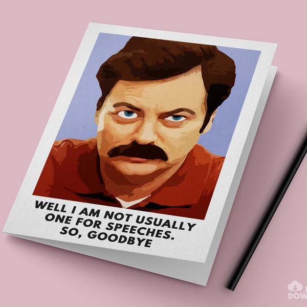 Ron Swanson Goodbye - Etsy
