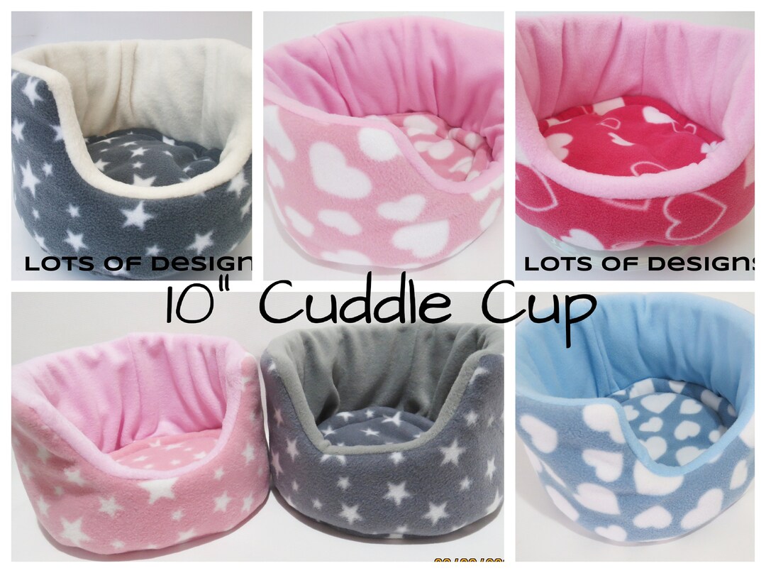 10" Soft Fleece Cuddle Cup** Guinea Pig Bed**with Removable Pad **small ...