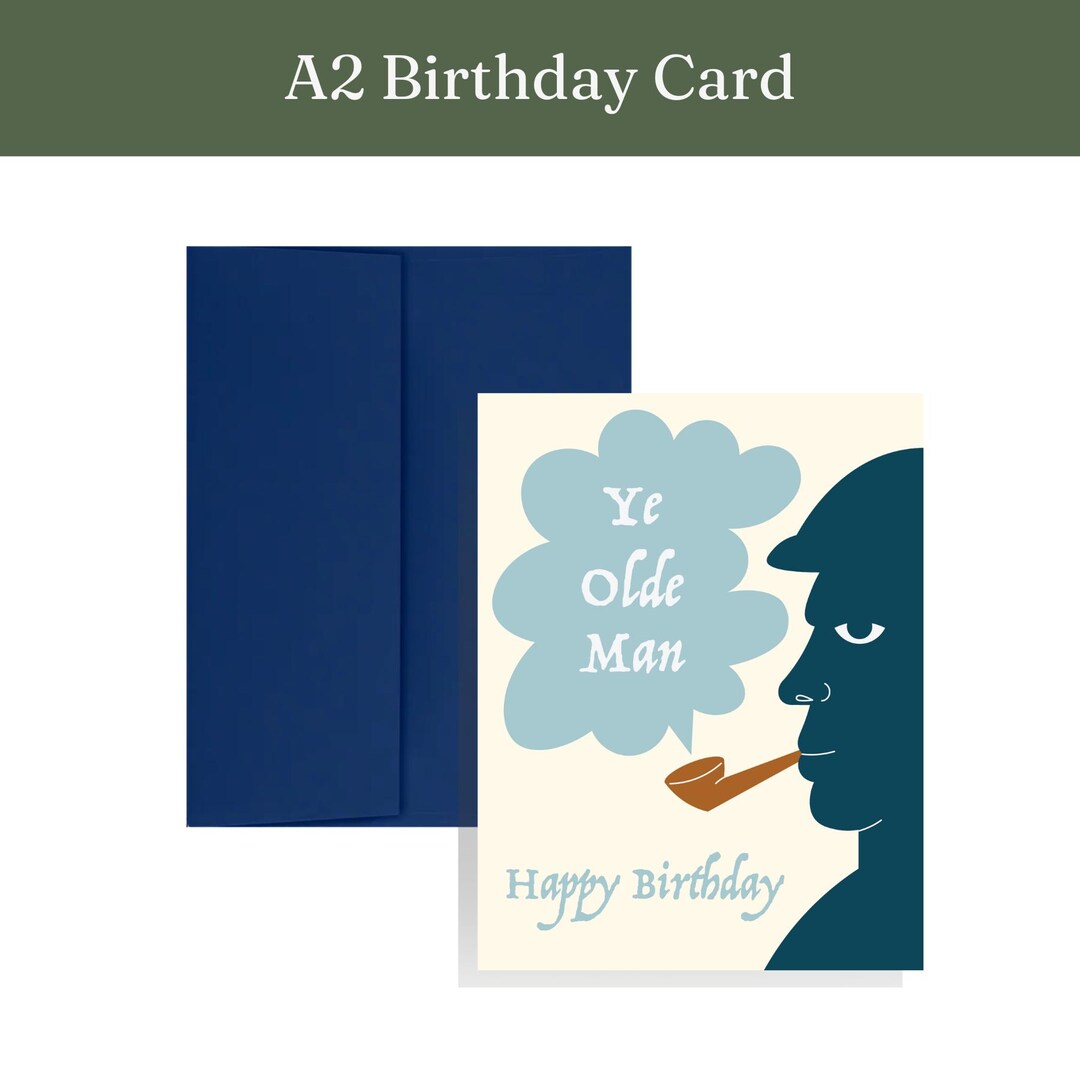 Fisherman Birthday Card, Ye Olde Man A2 Greeting Card - Etsy