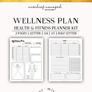 My Wellness Planner, Wellness Planner, Workout Tracker, Fitness Tracker ...